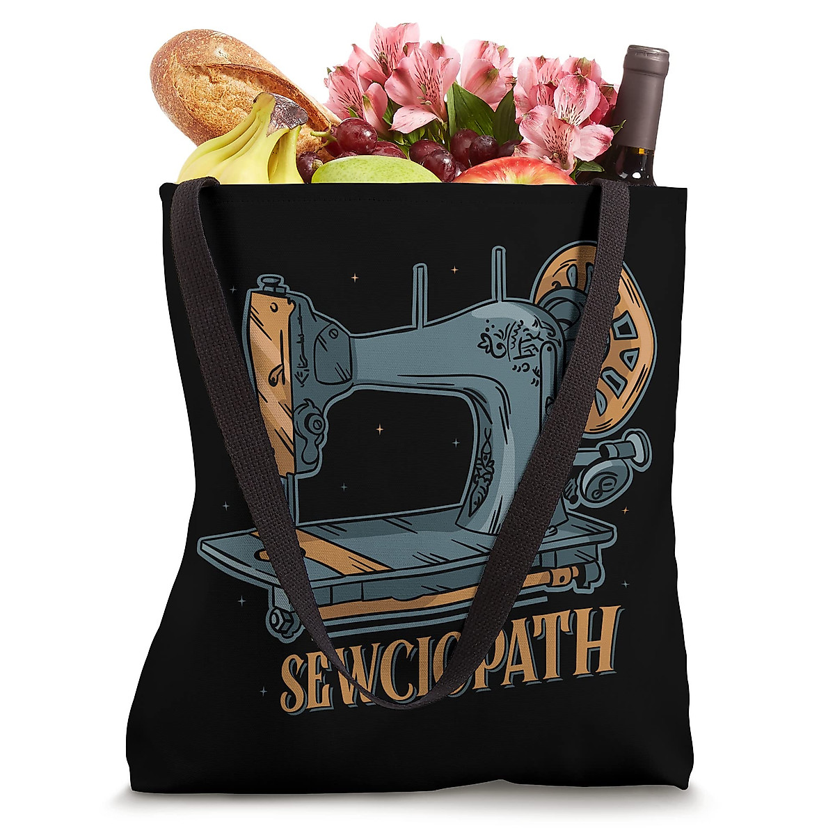 Sewciopath Fun Sewing Quilting Quilter Sewer Tote Bag