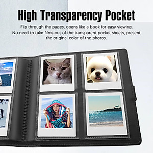 256 Pockets Photo Album for Fujifilm Instax Square SQ1 SQ6 SQ10 SQ20 Instant Camera, Fujifilm Instax SP-3 Mobile Printer, Extra Large Picture Albums for Fujifilm Instax Square Instant Film (Black)
