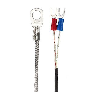 uxcell K Type Thermocouple 6mm Dia Temperature Sensor Probe(0 to 400C) Fiberglass 1.6ft