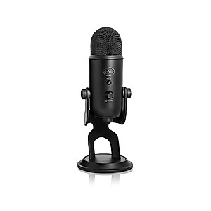 Blue Microphones Yeti (Blackout) Professional Multi-Pattern USB Microphone Bundle with Pop Filter (2 Items)
