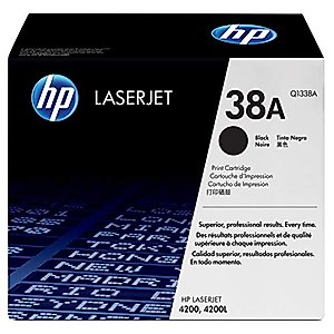 Original HP 38A Black Toner Cartridge | Works with HP LaserJet 4200 Series | Q1338A