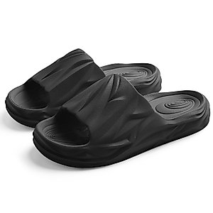 Spesoul Cloud Slides for Men Women Soft Foam Slide Sandals Open Toe Recovery Pillow Slippers for House Shower Pool Beach Indoor Outdoor 11.5-12.5 Wide Women/10.5-11.5 Wide Men