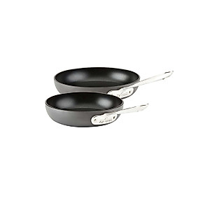 All-Clad E785S264/E785S263 HA1 Hard Anodized Nonstick 8 10-Inch Fry Pan Cookware Set, 2-Piece, Black
