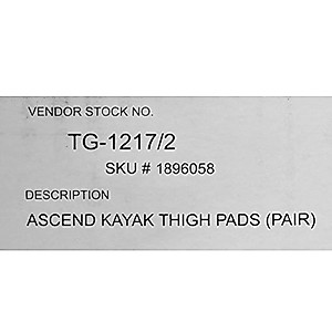 Ascend Boat Foam Thigh Pads TG-1217-2 163158 | Black Kayak (Pair)