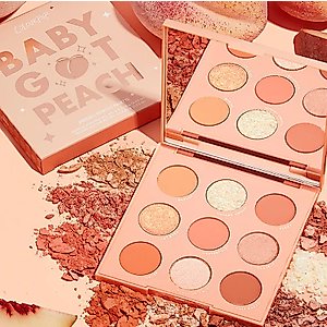 Colourpop "Baby Got Peach" Shadow Palette - 9 Pan Eyeshadow Palette Full Size, No Box