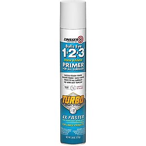Zinsser 343746 Bulls Eye 1-2-3 Turbo Primer Spray, 26 oz, White