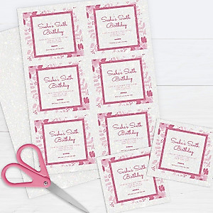 Printworks Printable White Glitter Cardstock, Perfect for Holiday School and Craft Projects, 15 Sheets, 8.5” x 11” (00514)