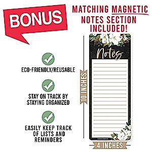 Magnolia Large Magnetic Calendar for Fridge Dry Erase Board for Refrigerator - Magnetic Fridge Calendar Dry Erase Magnetic Whiteboard Calendar, Magnetic Dry Erase Calendar for Fridge Planner Magnet…