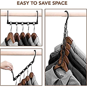 COZYMOOD Magic Clothes Hangers Smart Closet Saver Pack of 8, Sturdy Space Saving Hangers, Hanger Organizer, Closet Hangers, Closet Organizers and Storage, Dorm Home Bedroom Essentials