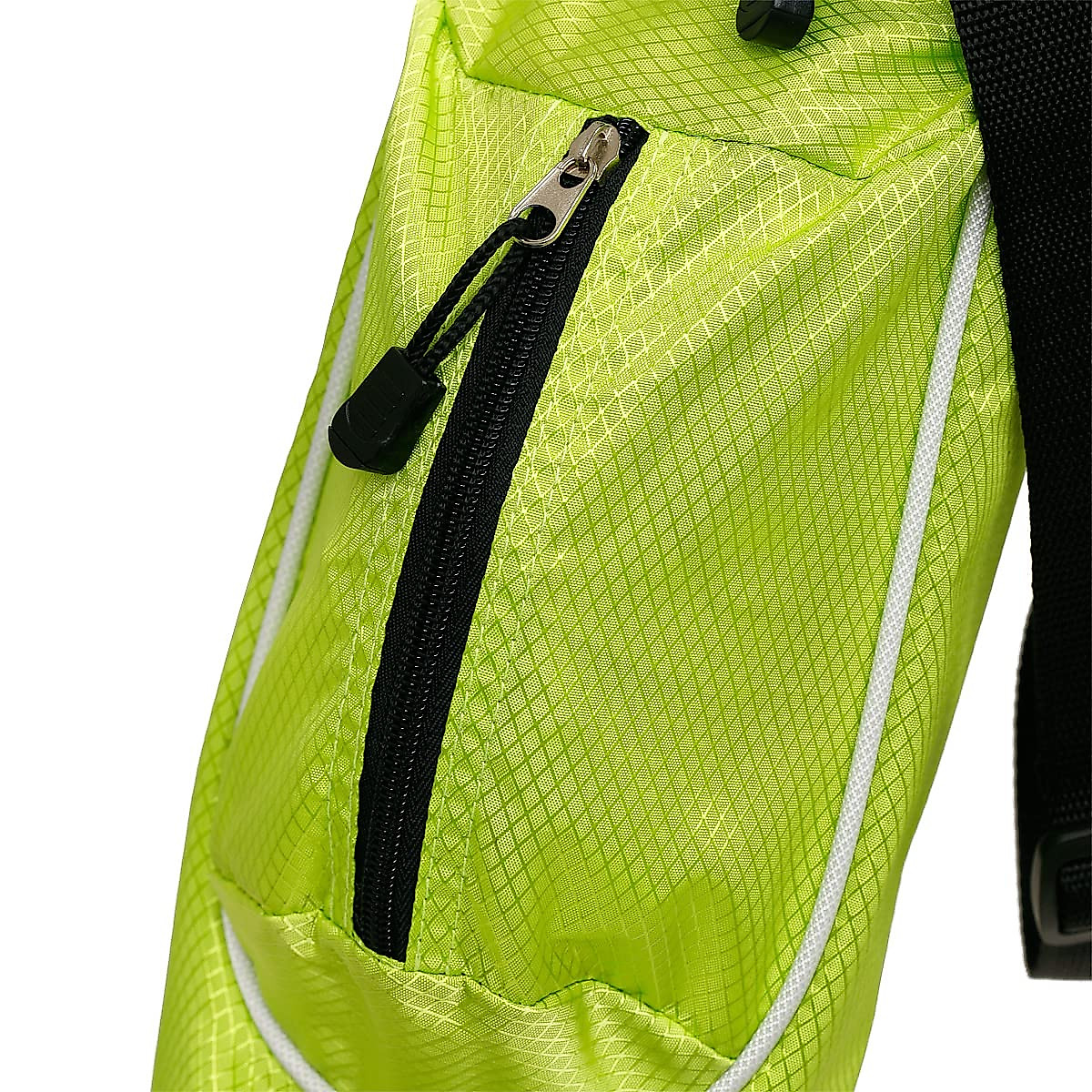 Orlimar Pitch 'N Putt Junior Golf Bag with Stand, Lime Green 25” Tall Ultra-Lightweight Kids Golf Club Bag for 7 or Fewer Clubs with 2 Way Divider Top 1 Zippered Pocket Shoulder Strap Carry Handle