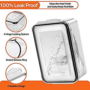 Food Storage Container with Lid (22 Lids & 22 Containers) - Airtight Leakproof Plastic Kitchen Organization Set Reusable Microwave/Freezer/Dishwasher Safe Meal Prep Container with Label & Pen