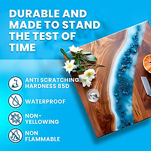 NAKED FUSION 32 OZ KIT- Epoxy Resin Art Resin Crystal Clear Formula- The Artist's Resin for Coating, Casting, Resin Art, Geodes, Tabletop, Bar Top, Live Edge Tables, River Tables- Non-Toxic