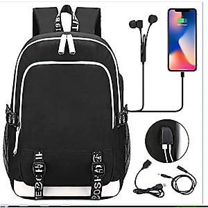 Piatek Youth Gudetama Daypack-Teens Wear Resistant Bookbag Lightweight Large Laptop Bag with USB Charging Port