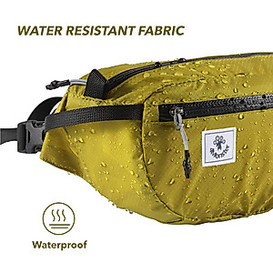 4Monster Hiking Waist Packs Portable,Water Resistant Fanny Pack Bags Lightweight with Adjustable Strap for Outdoor, Workout,Running,Hiking,Traveling,Biking,Camping and Fishing (Yellow green, 2L)