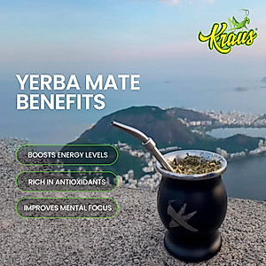 KRAUS Organic Yerba Mate | Pure Leaf | unsmoked | Authentic Flavor | USDA | 100% Organic | 1.1 LB / 500 g / 17.6 oz