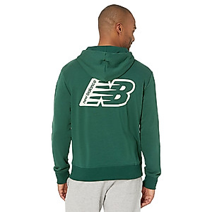 New Balance Men's NB Essentials Fleece Hoodie, Black, Large