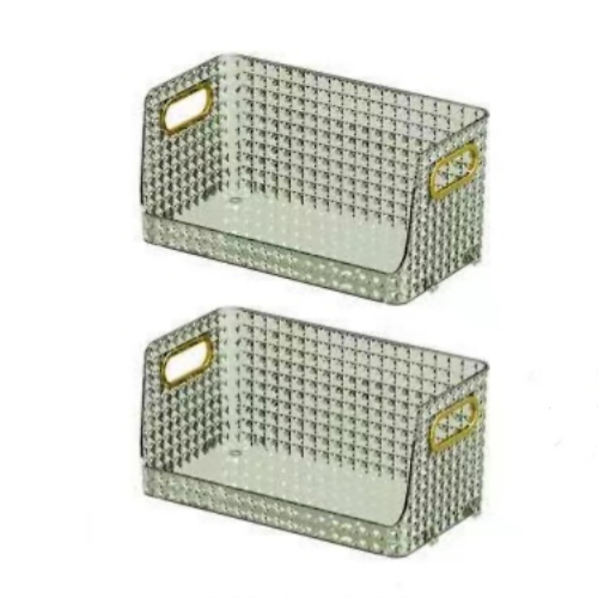 Makeup Organizer 2 pack,12.6-Inches long,6-inches Tall,Stackable Bathroom Organizer,Skin Care Organizer,Waterproof and Dustproof Makeup Holder,Ideal for Vanity,Bathroom and Kitchen