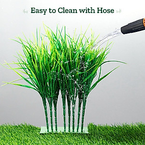 Dog Pee Post for Guiding Dog Urination and Prevent Urine Splash, Reusable Artificial Grass Plants for Indoor and Outdoor Dog Potty Training 1set 8pcs