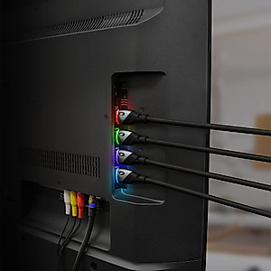 Monster 6ft High Speed 4K HDR Hdmi Cable with Built-in Purple Led Light, Gaming, Video, and Computer