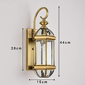 PEHUB Full Copper Wall Light E27 High Brightness Glass Wall Sconce Lamp European Luxury Elegant Lamp Fashion Creative Restaurant Aisle Indoor/Outdoor Wall Lantern Lighting Fixture Exterior Light Fixtu