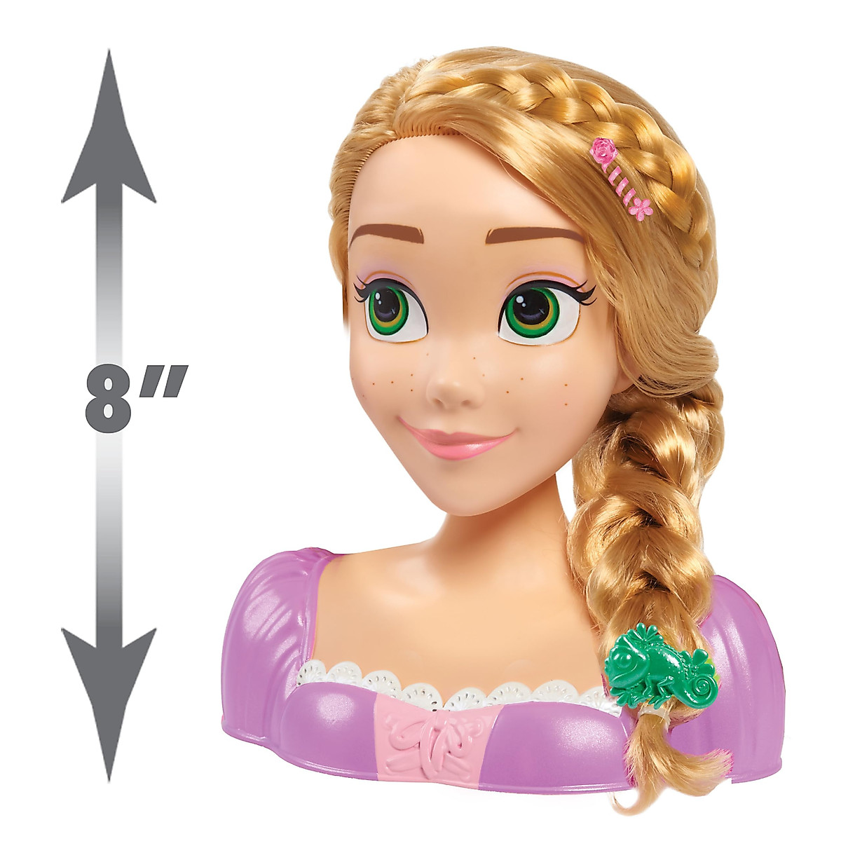 Disney Princess Rapunzel Styling Head, 14-pieces, Pretend Play, Kids Toys for Ages 3 Up by Just Play