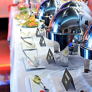 15 Pack Mini Chalkboard Signs for Food Display - Reusable Small Plastic Chalkboard Signs for Food - Mini Chalkboard Catering Signs for Party Wedding Bakery - Buffet Signs for Food