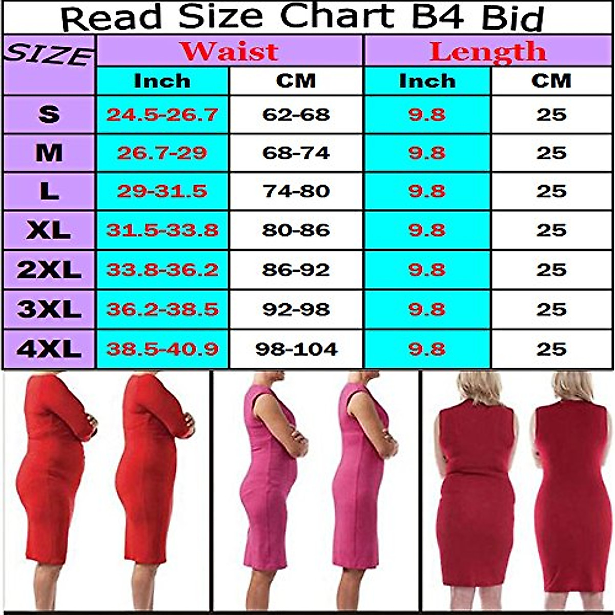 Waist Trainer Corset for Weight Loss Sport Workout Body Shaper Tummy Fat Burner, Black, Medium (Waist 26.7-29inch)