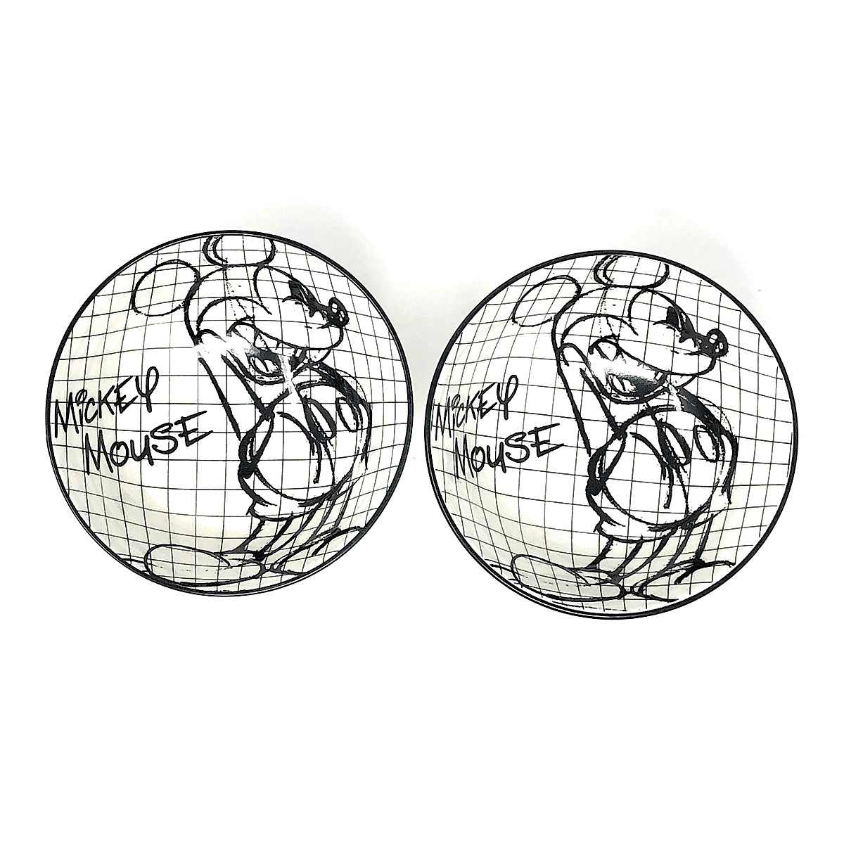 Set of 2 Mickey Sketchbook Tidbit Bowls (Laughing)