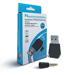 RALAN Bluetooth Dongle Adapter for PS4/PS5, Wireless Mini Microphone USB 4.0 Audio Adapter Receiver Compatible with PS4 /PS5 PlayStation Support A2DP HFP HSP