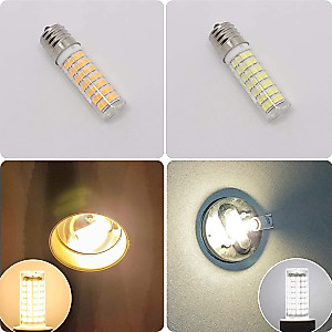 HXWY E17 LED Bulb for Microwave Oven Over Stove Appliance, 6W White (60W Halogen Bulbs Equivalent), 110-120V, Intermediate Base, Dimmable, Pack of 2