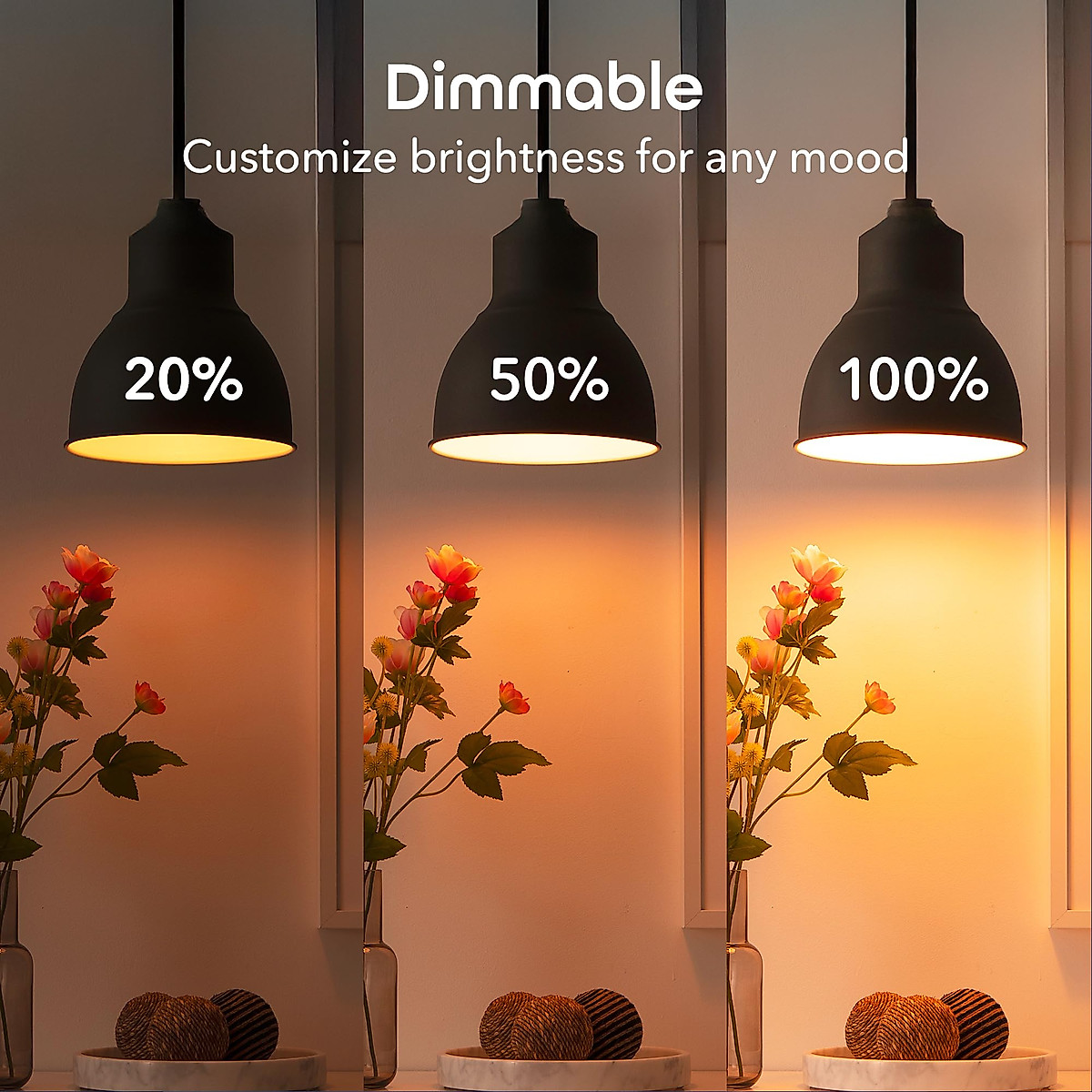Geeni Prisma Plus 800 WiFi LED Smart Light Bulb (4-Pack), 2700-6500K Tunable Hue White to RGB, Dimmable, A19 60W, No Hub Required, Light Bulb Compatible with Alexa, Google Assistant