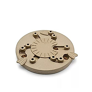 WAKAIP Dog Puzzle Toys Slow Food Plate Dog Feeding Dispensing Bowl Increase IQ Interactive Dog Training Games Feeder Dog Accessories (Color : 7 Hole Blue)