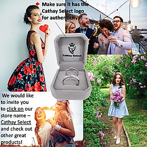 Cathay Select [New] Sterling Silver 925, Couple Rings Set, Adjustable Matching Rings, I Love You Wedding Relationship Promise Rings