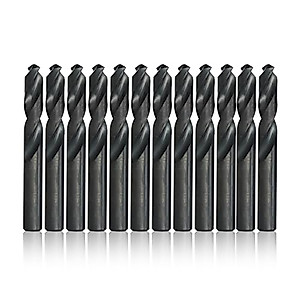 Drill America - DWDST5/16P12 5/16" High Speed Steel Heavy Duty Split Point Stub Drill Bit (Pack of 12), DWDST Series