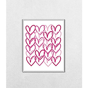 MINI ZOZI Preppy Room Decor Pink Posters 8"X10" UNFRAMED Aesthetic Trendy Stuff for Girls Dorms Room Wall Decoration Baddie Hot Paintings for Teens Cute Smiley Face xoxo Cheetah Howdy Bolt Pop Things