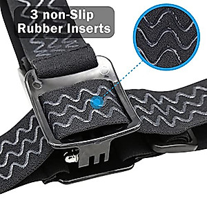 Haoyou Head Strap Mount with Storage Bag, Compatible with Gopro Hero 11/10/9/8/7/6/5/4/3+/3/Session/Hero 2018/Akaso/DJI Osmo and More Action Cameras