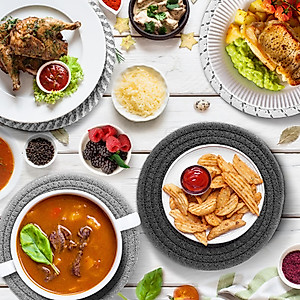 Ueixieo 7" Trivets for Hot Dishes, Hot pots and Pans, 4 Pcs Pot Holders for Kitchen，Heat Resistant Hot Holders are Used to Protect Your Furniture and Tables, Professional Home Essentials