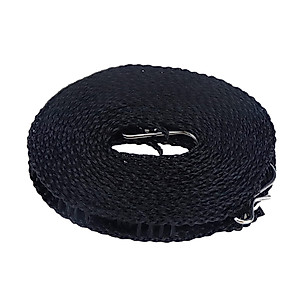 Tighall 3 Pack Nylon Windproof Clothesline 1.64ft Length Adjustable Clothesline Camping Clothesline Clothes Drying Rope Portable Laundry Line Hanger Rope for Indoor Outdoor Camping Home Hotel| Black