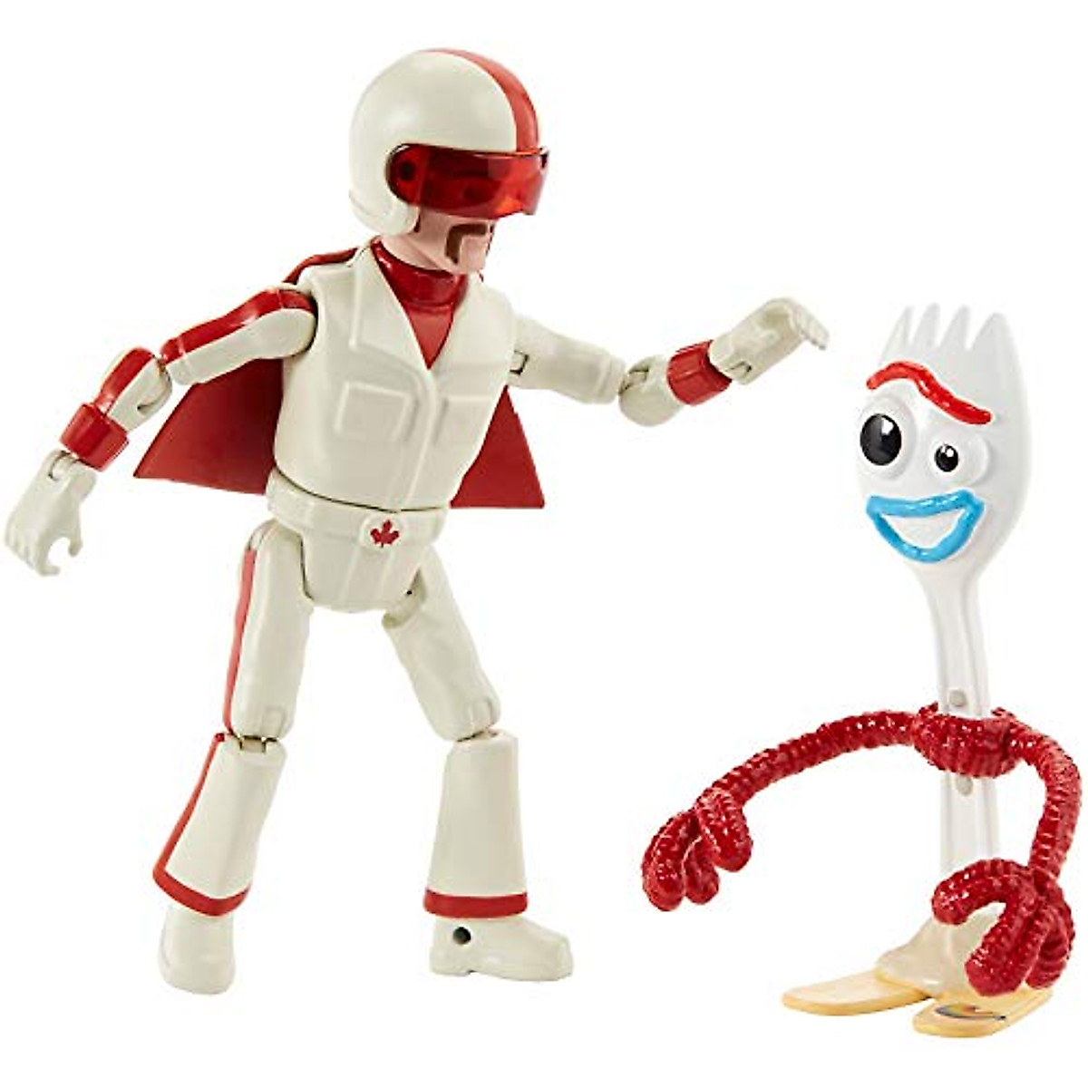 Mattel Disney Pixar Toy Story 4 Storytelling 2-Pack with 3nin Tall Forky and 5.9 in Tall Duke Caboom Posable Figures