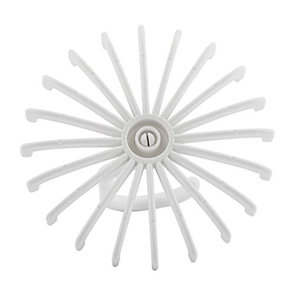 Tie Rack, Scarves Hanger, 360° Rotatable Tie Rack Belt Scarves Hook Hanger Holder Organizer(White)