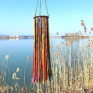 Satin Ribbon Windsock Streamer, Outdoor Decorations for Your Patio, Garden, Yard, Dock and Camper, 41-Inch, WS41-01