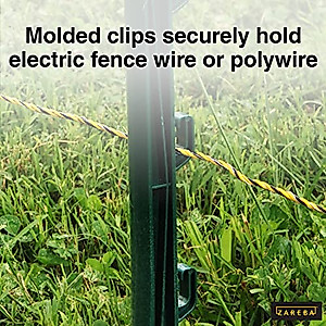 Fi-Shock P-30G 30 Inch Garden Fence Post, Ideal for Gardens and Temporary Fencing - 25 Pack,Dark Green