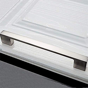 LMZJLU 10-Pack Cabinet Drawer Pulls Bathroom Cabinet Hardware Drawer Pulls Brushed Nickel Kitchen Hardware for Cabinet Bar Handle Pull - 128mm/ 5.04'' Hole Centers