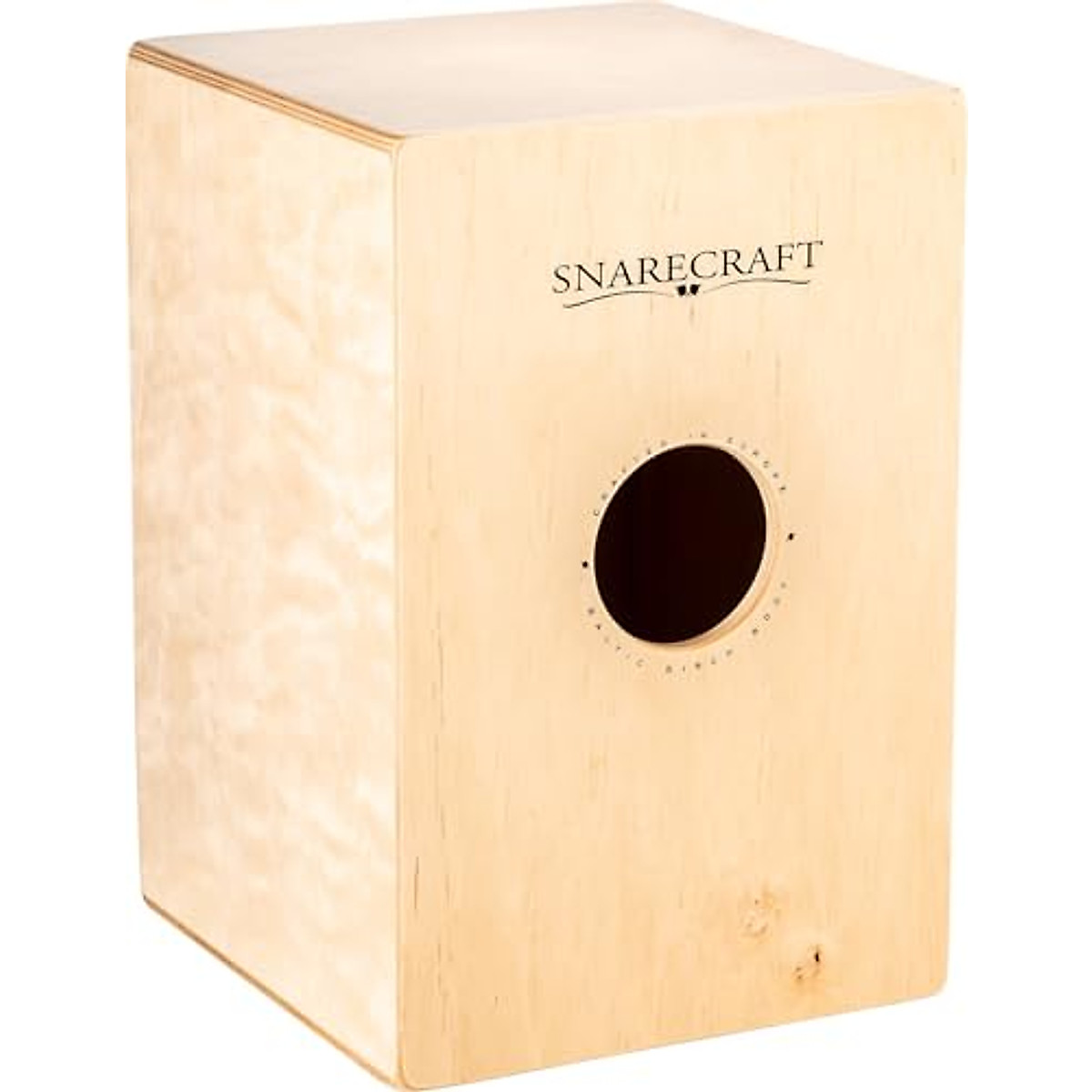 Meinl Percussion Snarecraft Cajon Box Drum with Internal Snares and Bass Tone for Acoustic Music — Made in Europe — Play with Your Hands, Baltic Birch, 2-Year Warranty, Burl Wood (SC80BW)