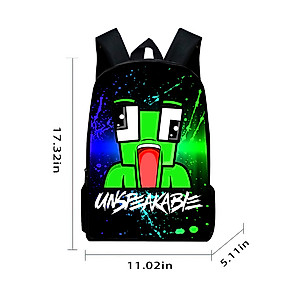 17 Inch Cartoon Backpack Girl Laptop Bag Teens Bookbag with Travel Bag, Lunchbag, Pencilbox for Boy College Office Picnic Travel
