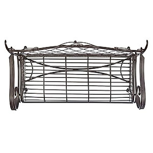 SAFAVIEH PAT5017B Outdoor Collection Abner Rustic Brown Wrought Iron 46-inch Garden Bench