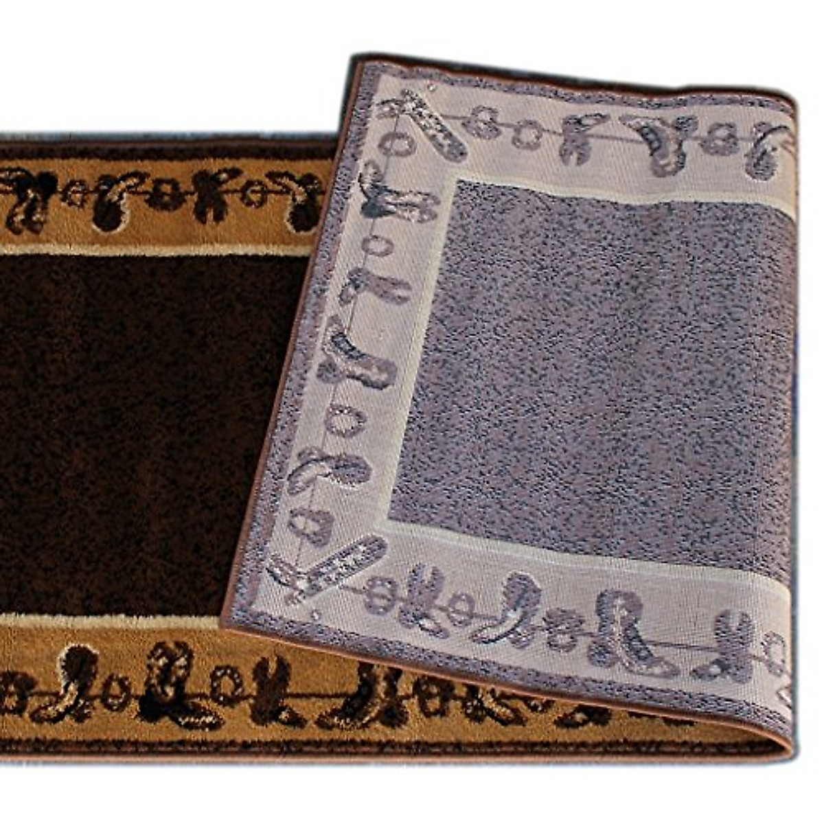 Cowboy Runner Area Rug Design L 375 (2 Feet 4 Inch X 10 Feet 9 Inch) Runner