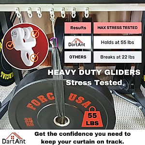 DartAnt - Heavy Duty Flexible Curtain Track 10ft (3.05m) Ceiling Mount Room Divider Track, Curved Rods for shower Curtains, RV Camper curtain privacy