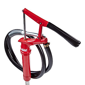 Lincoln 1335 Heavy-Duty Lever-Action Fluid Transfer Pump for 16- to 55- Gallon Drums, 8.5 Fl. Oz. Per Stroke, Adjustable Two-Position Handle for Pumping Low- to High-Viscosity Fluids