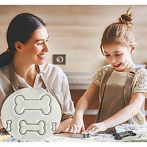 Dog Bone Cookie Cutter Set - 6 Piece Stainless Steel Shaped Cookie Cutters Molds for Baking, Holiday Celebration, DIY